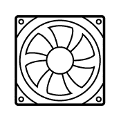 50mm x 50mm Case Fan 3 pin - Workstation Specialists Ltd